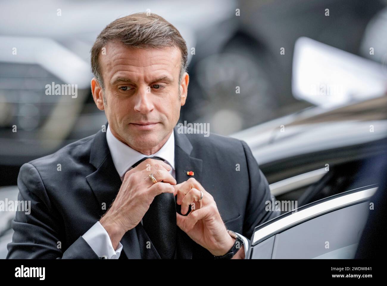 Berlin, Germany. 22nd Jan, 2024. Emmanuel Macron, President of France ...