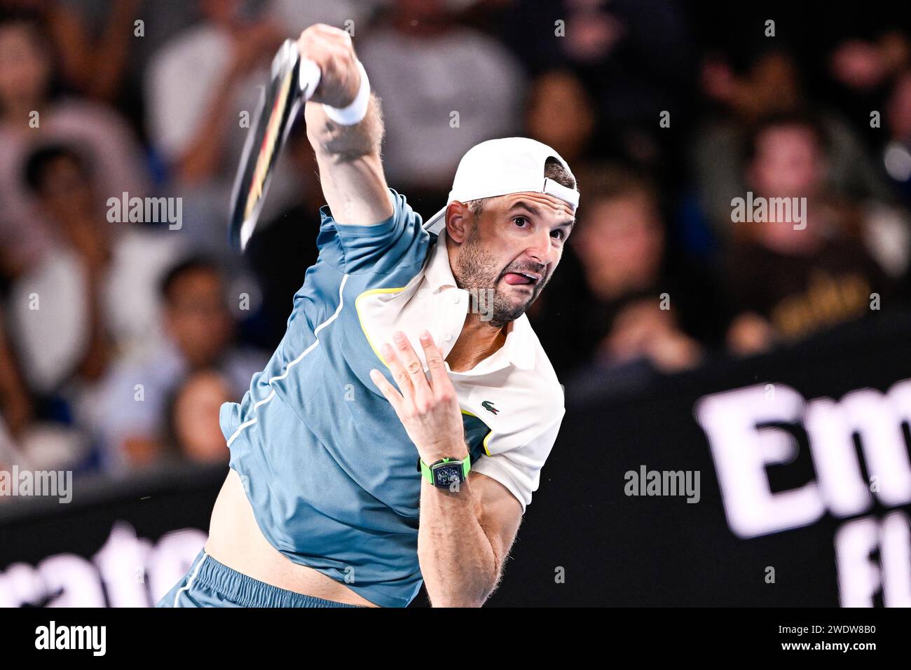 Paris, France. 20th Jan, 2024. Grigor Dimitrov of Bulgaria during the ...
