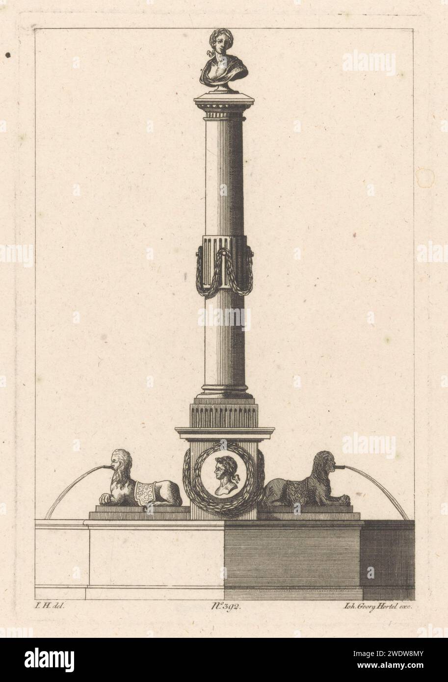 Fontein Met Sfinxen, Anonymous, after Johann Thomas Hauer, 1770 - 1800 ...