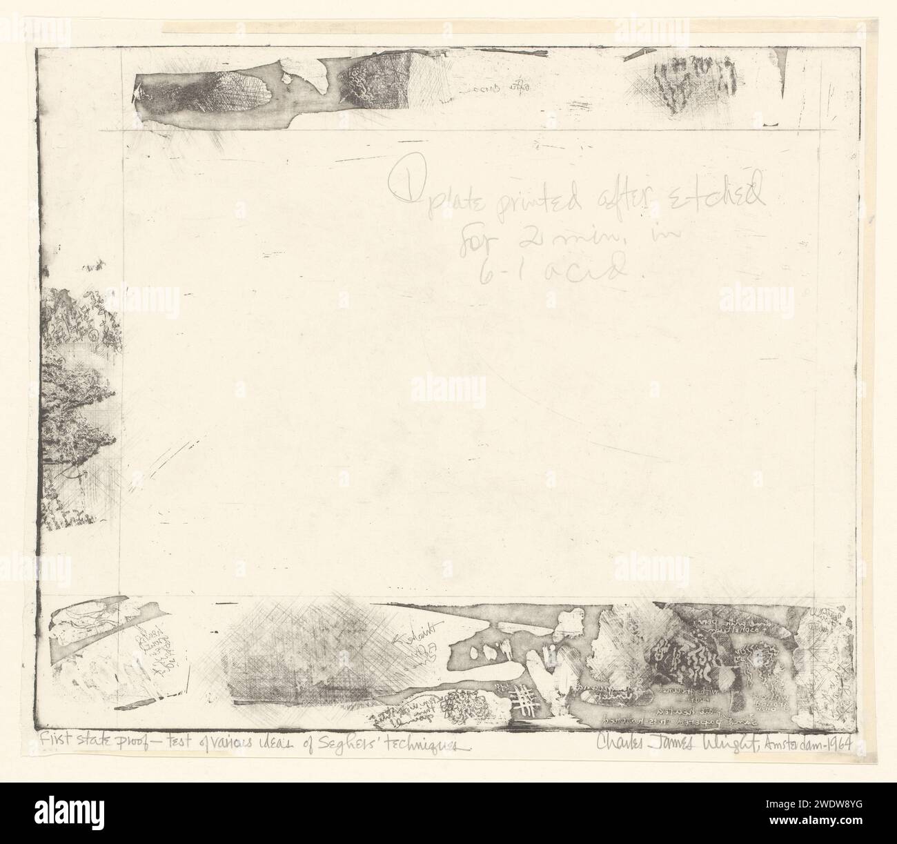 Frame for rocky landscape with roads and a river, Charles James Wright ...