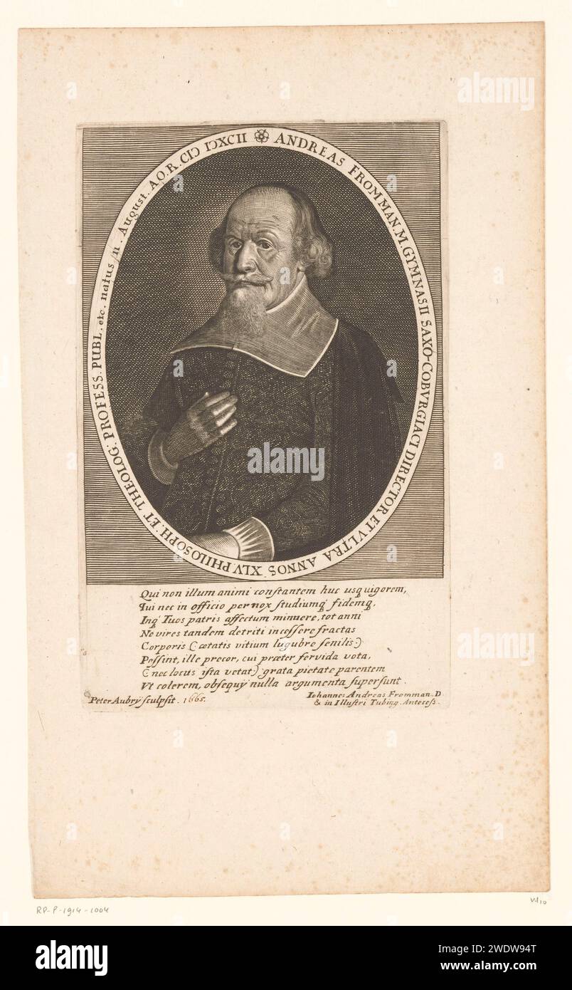 The port Van Andreas Frommann, Peter Aubry (III), 1665 print Print ...