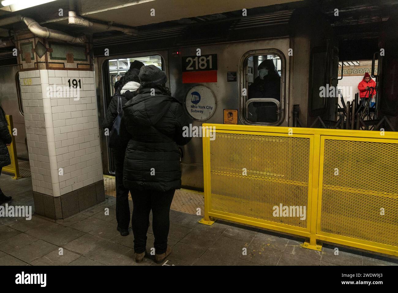 New York, New York, USA. 22nd Jan, 2024. MTA installed barriers to ...