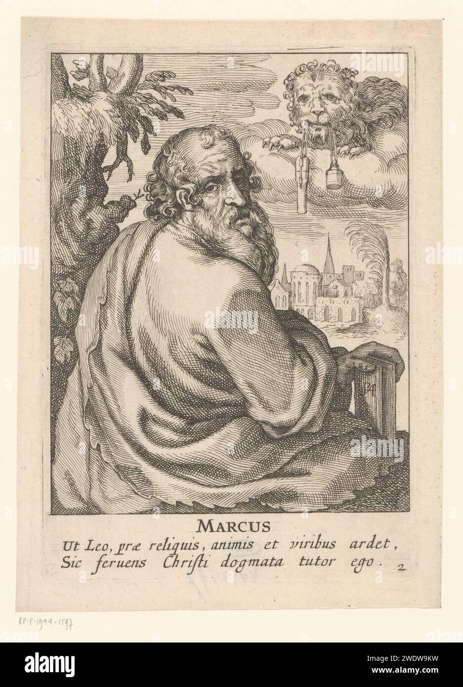 Evangelist Marcus, Pieter Feddes van Harlingen, 1596 - 1623 print With ...