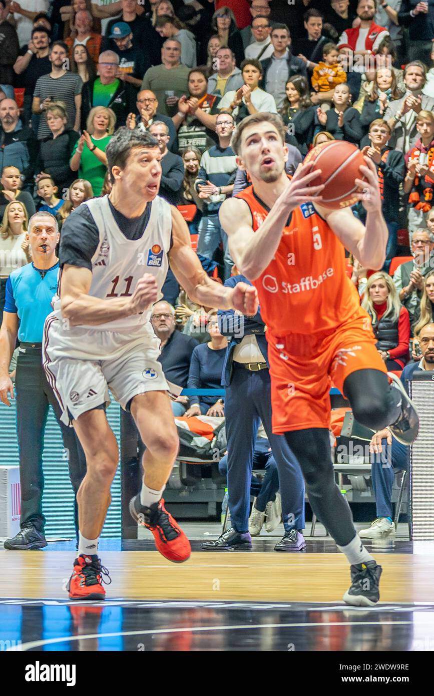 Chemnitz, Deutschland 21. Januar 2024: 1.BBL - 2023/2024 - Niners ...