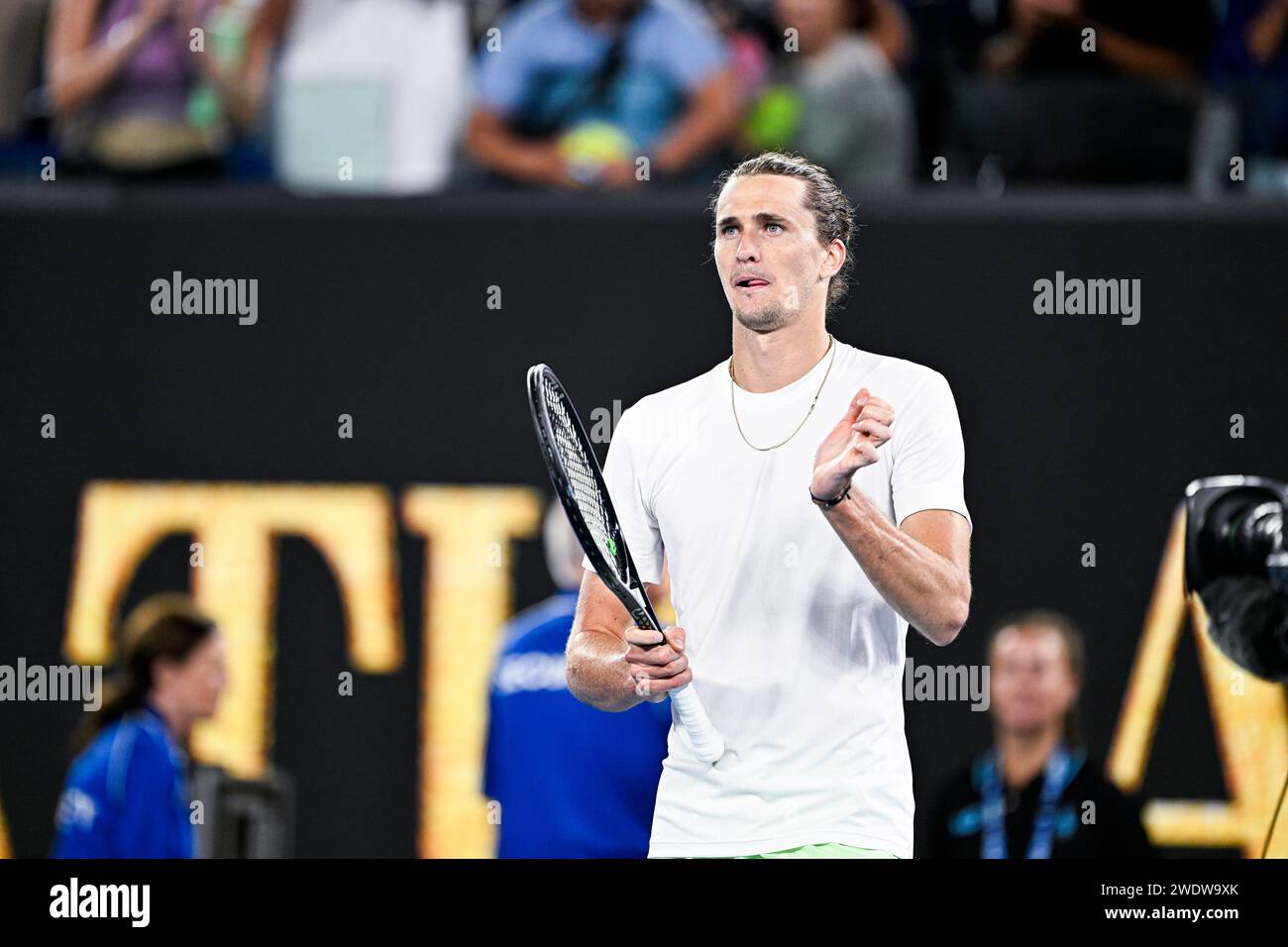 Paris, France. 20th Jan, 2024. Sascha Alexander Zverev of Germany during the Australian Open AO ...