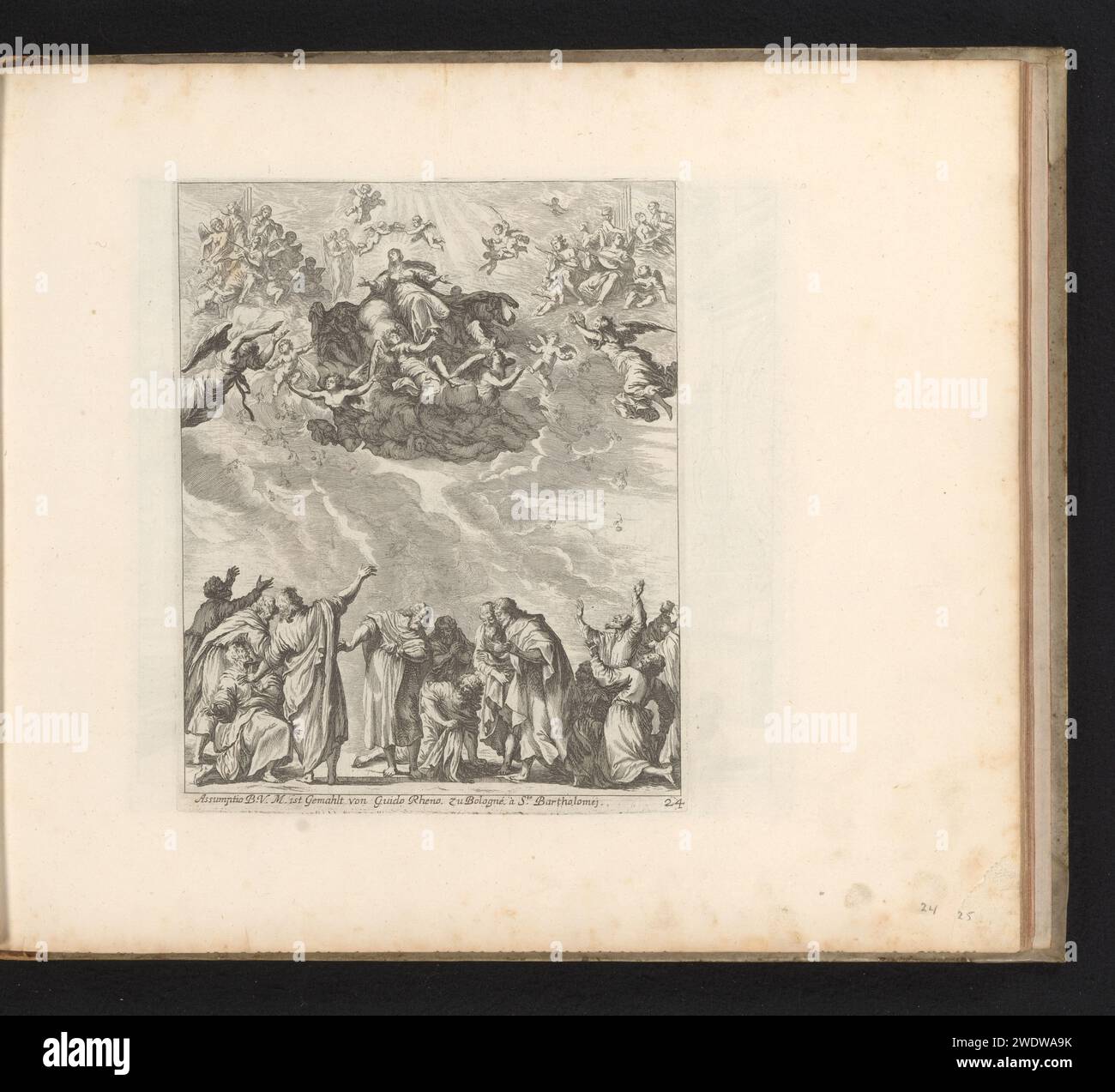 Hemelvaart van Maria, Melchior Küsel (I), after Johann Wilhelm Baur ...