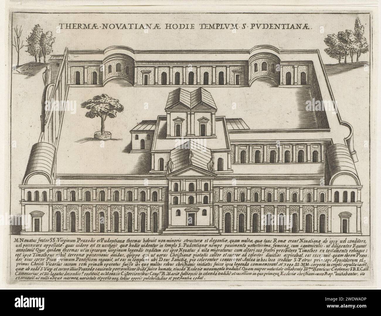 Thermae Novatianae Te Rome, Giacomo Lauro, 1612 - 1628 print View of ...