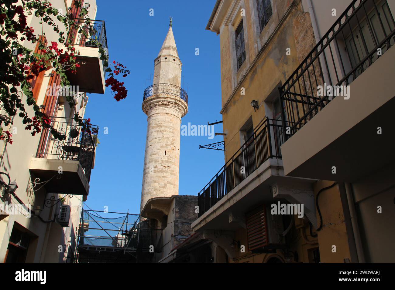 aga ahmet minaret in chania in crete in greece Stock Photo - Alamy