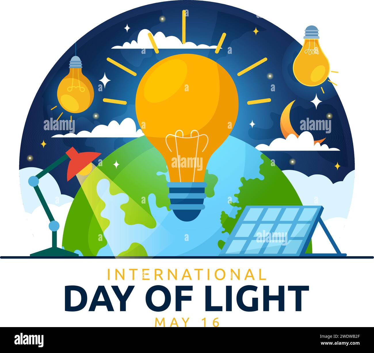 International Day of Light Vector Illustration on May 16 to the ...