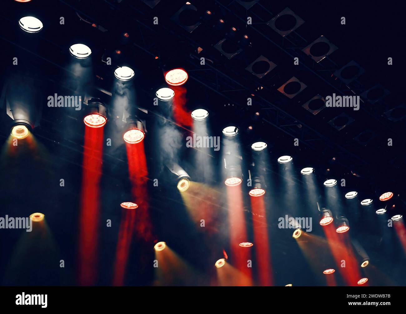 Ceiling spotlights working during hi-res stock photography and images ...