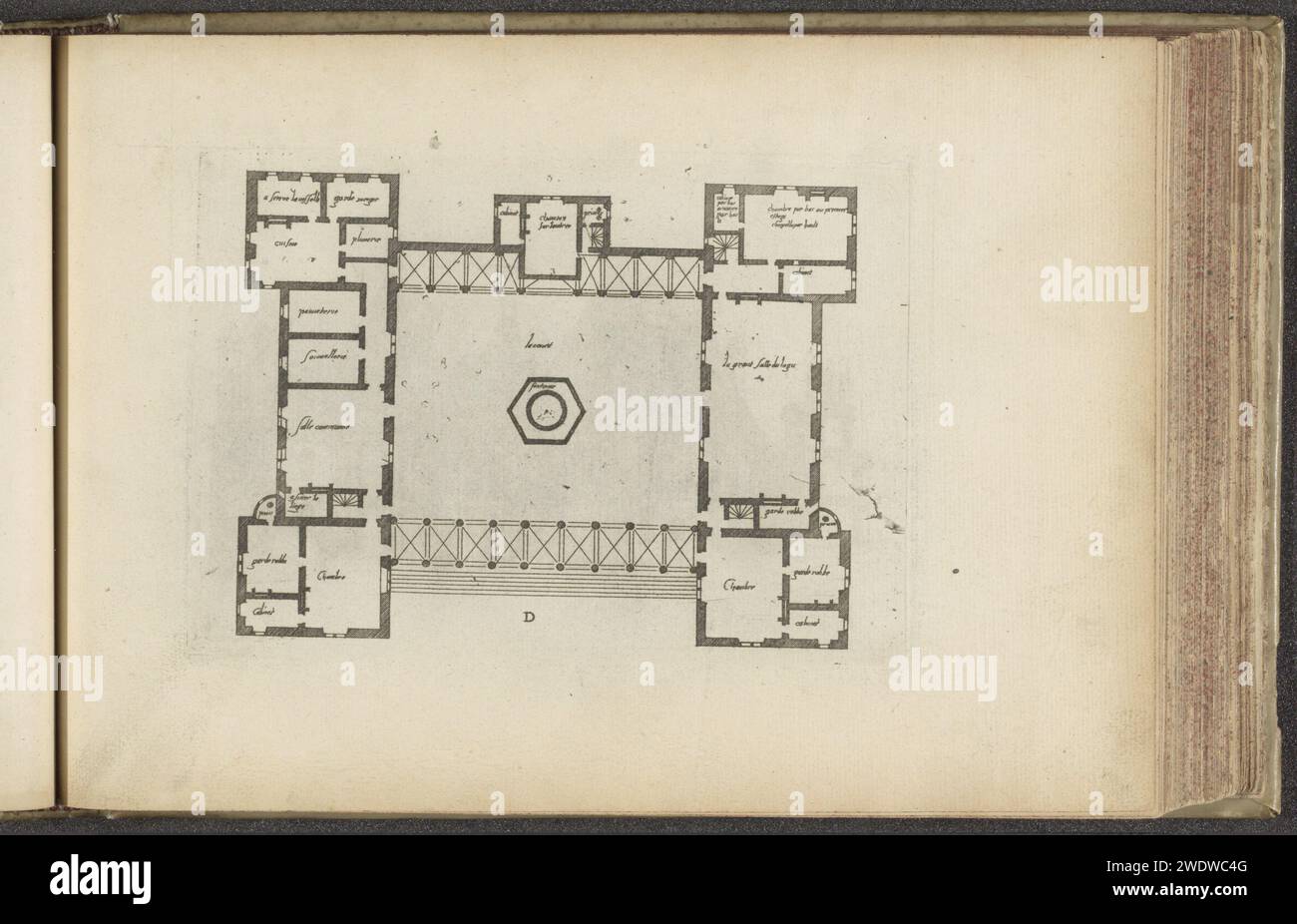 Map of Landhuis D, Jacques Androuet, 1540 - 1545 print This print is ...