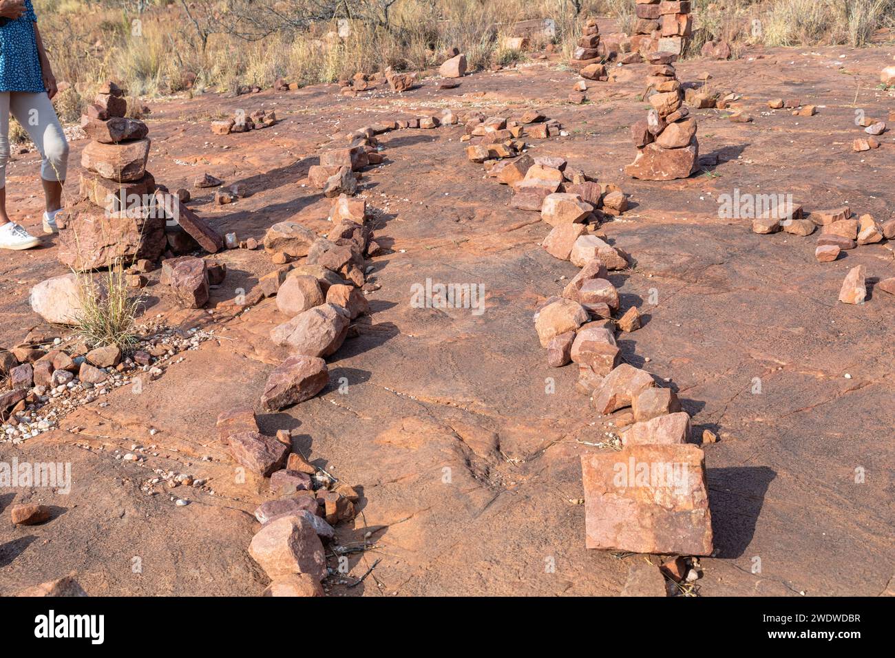 Preserved dinosaur footprints, dating from about 200 million years ago ...