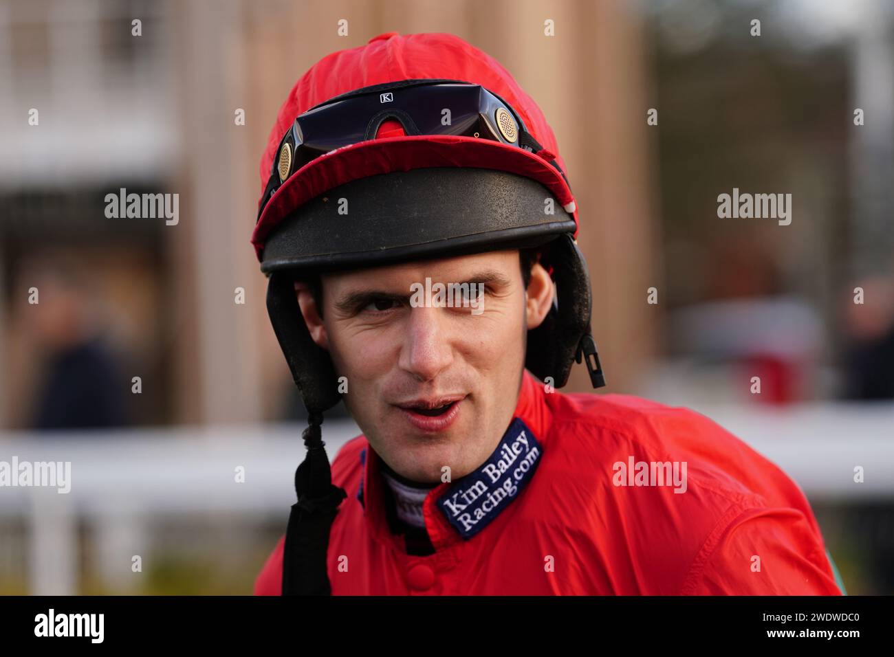 Jockey David Bass at Warwick Racecourse. Picture date: Monday January ...