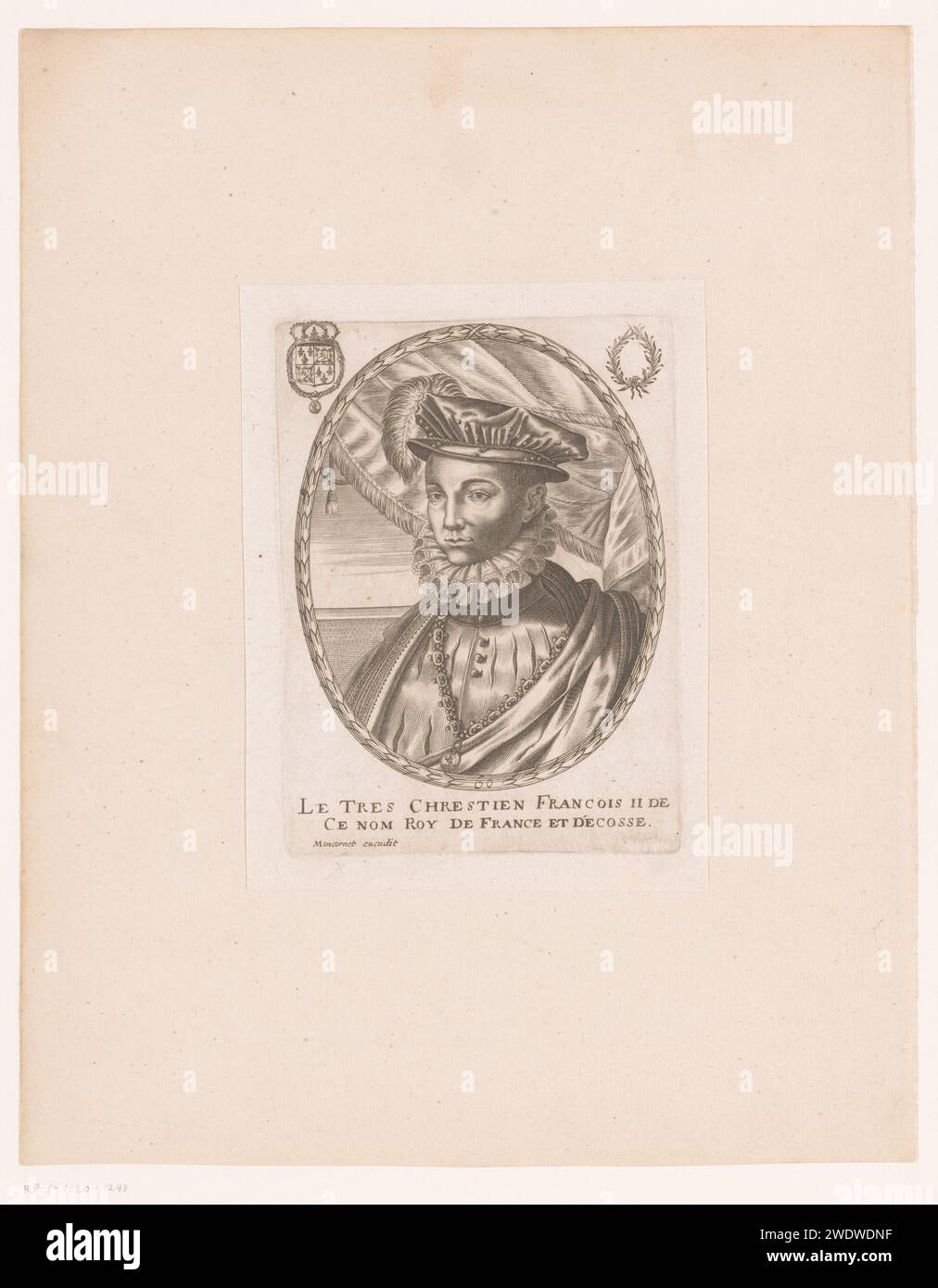 Portrait of Frans II of France, Anonymous, Balthazar Moncornet, 1610 ...