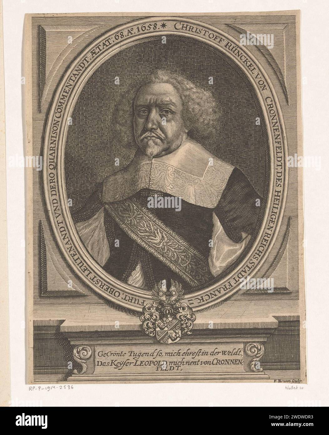 Portrait van Christoph Rückel von Cronnenfeldt, Franz Brun (II), 1658 ...