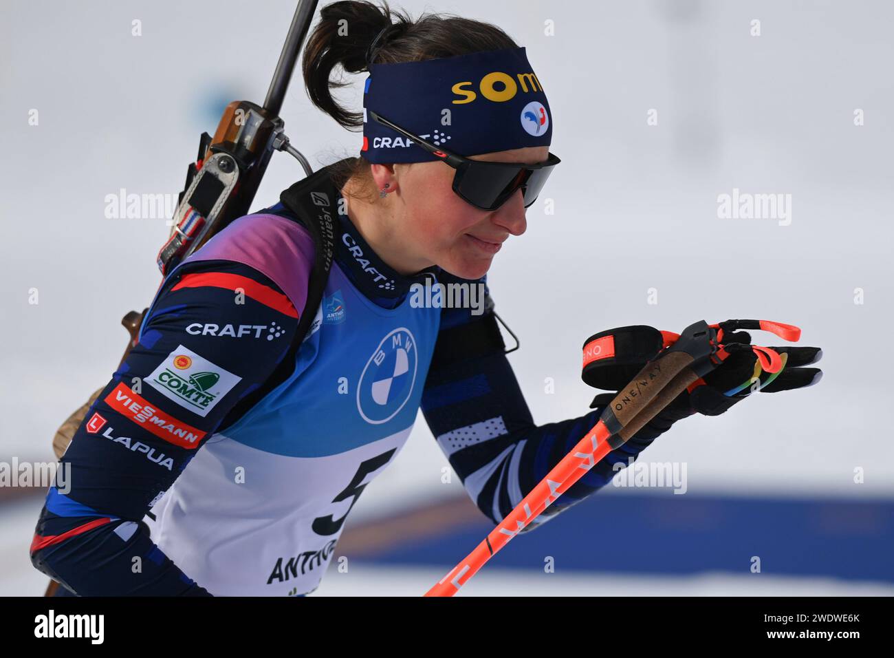 Julia Simon (FRA) during IBU Biathlon World Cup 2024 - Women's 12.5km ...