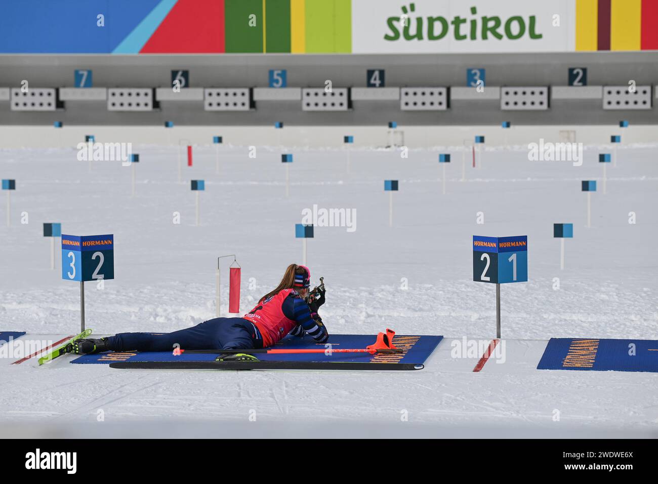 BRAISAZ-BOUCHET Justine (FRA) on shooting range during IBU Biathlon ...