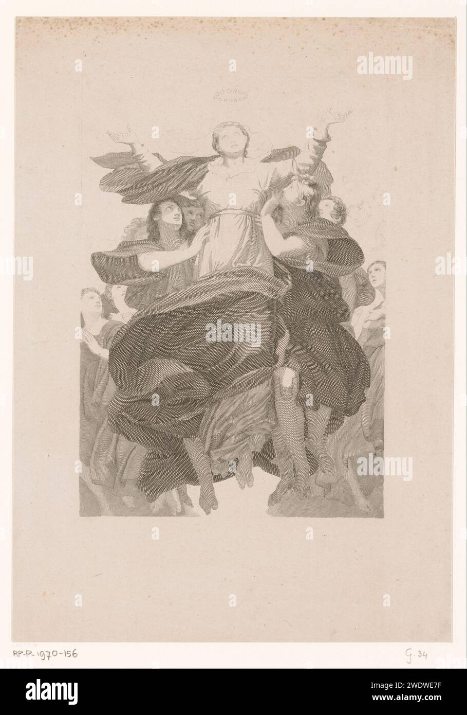 Ascension of Maria, Jean Bosq, after Pierre Prud'hon, 1830 print paper ...