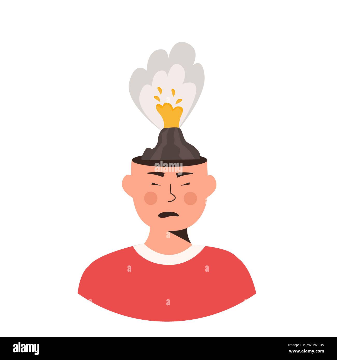 Woman migraine scream Stock Vector Images - Alamy