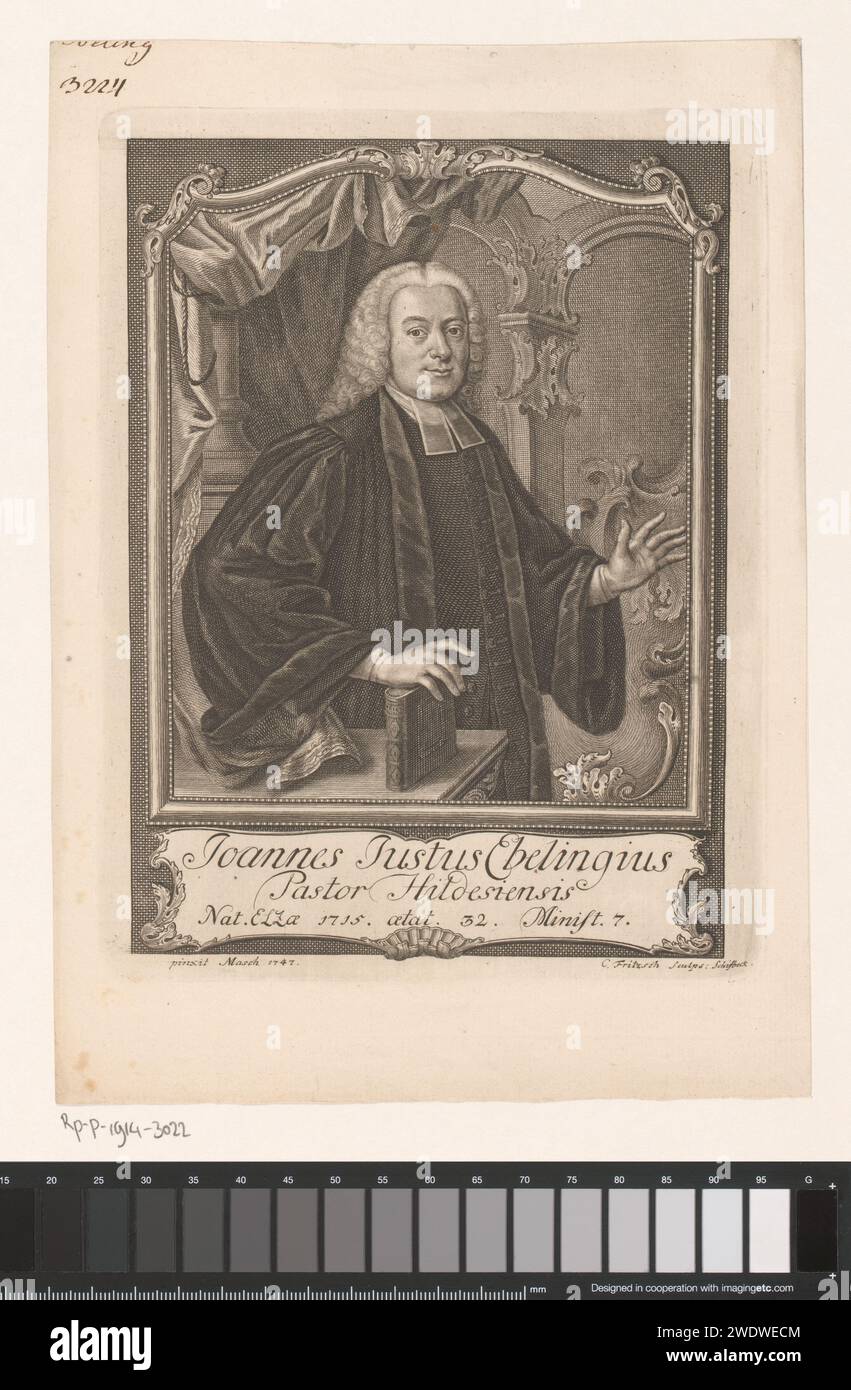 Portrait of Johann Justus Ebeling at the age of 32, Christian Fritzsch ...