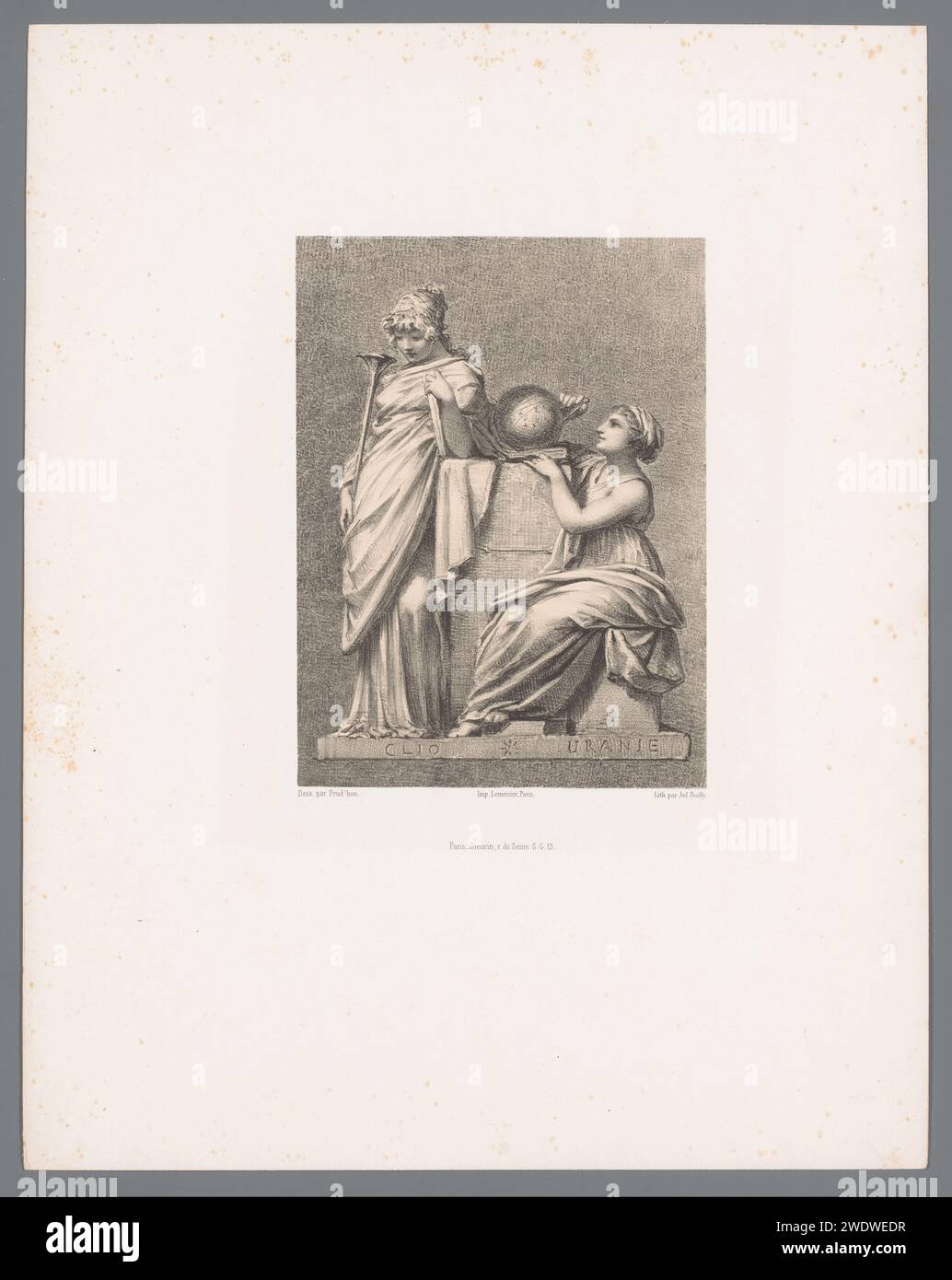 Clio in Urania, Julien-Léopold Boilly, after Pierre Prud'hon, 1851 ...