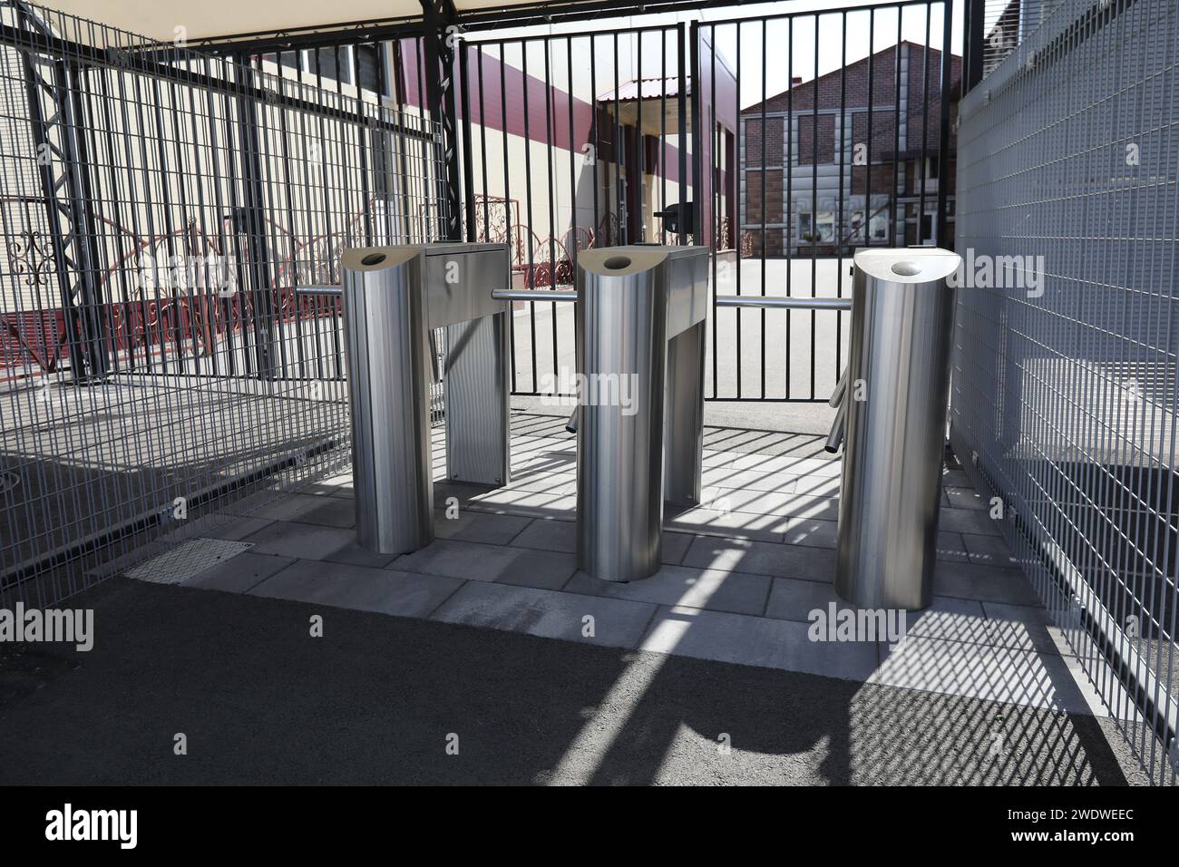 the turnstile passage border crossing point is closed. High quality ...