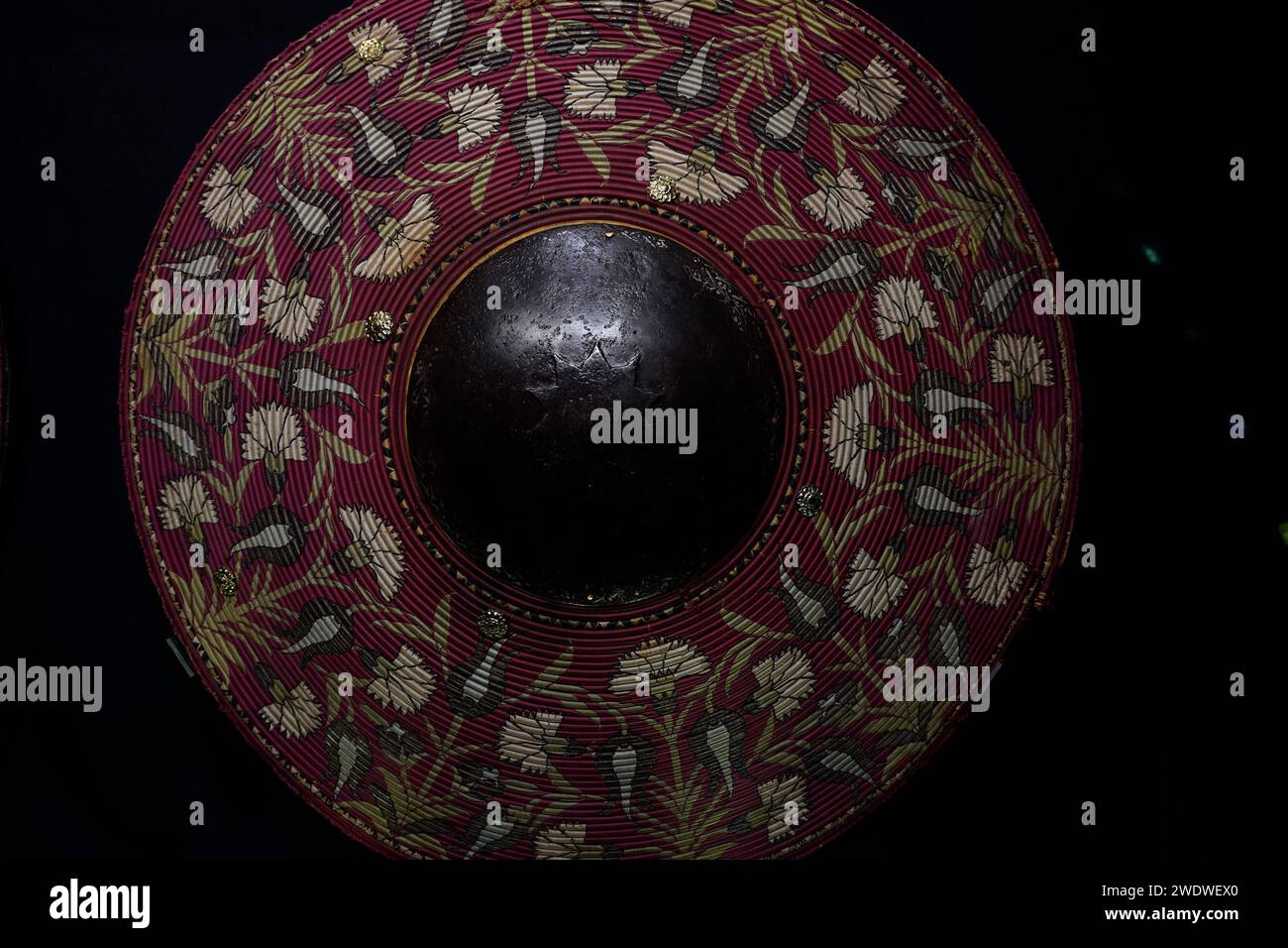 ISTANBUL - TURKEY - JANUARY 5 2024 - Ottoman shield part of the Topkapi ...