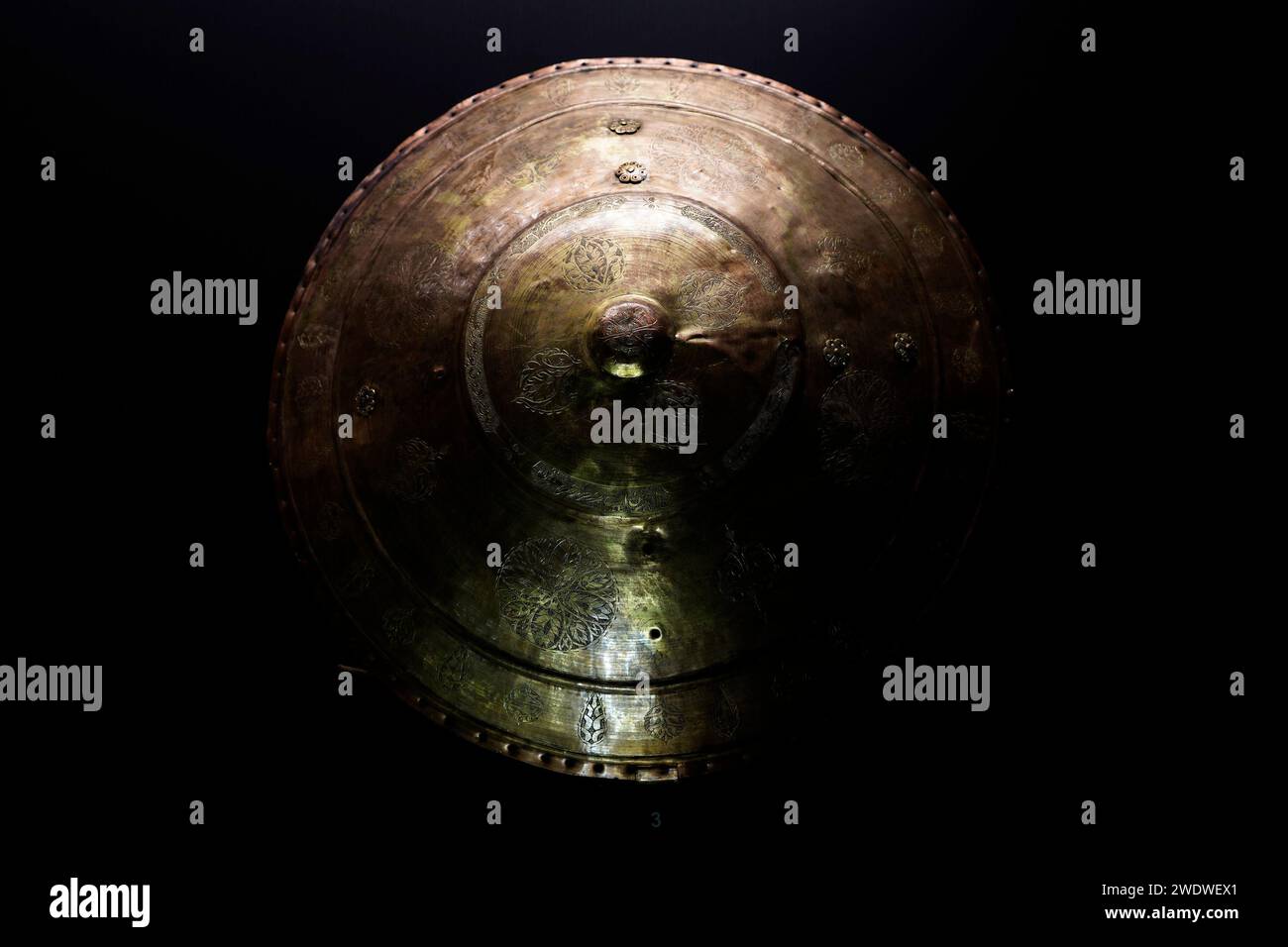 ISTANBUL - TURKEY - JANUARY 5 2024 - Ottoman shield part of the Topkapi ...