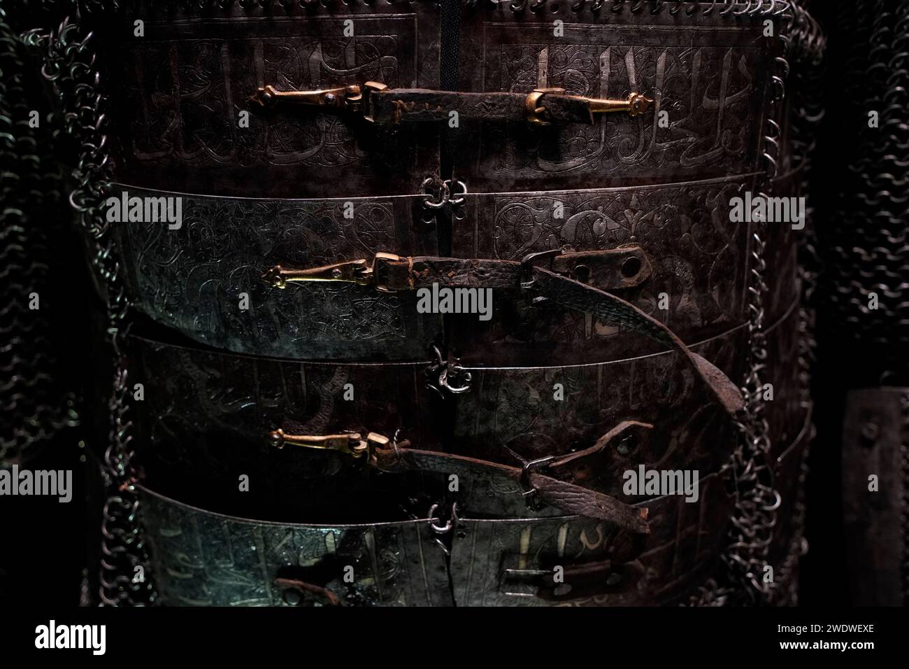 ISTANBUL - TURKEY - JANUARY 5 2024 -Ottoman Chain Armor part of the ...