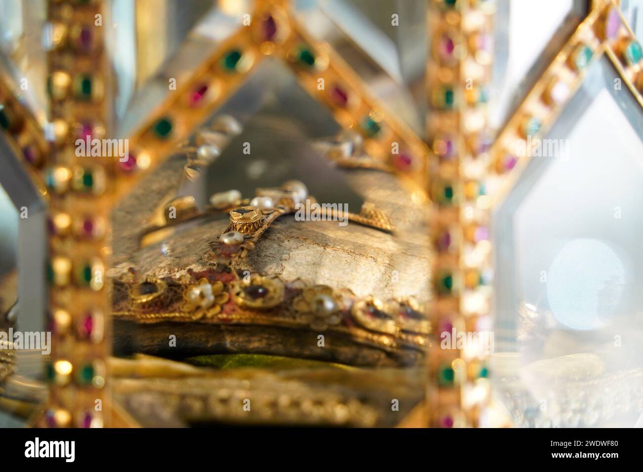 ISTANBUL - TURKEY - JANUARY 5 2024 - Relic of John the Baptist skull in ...