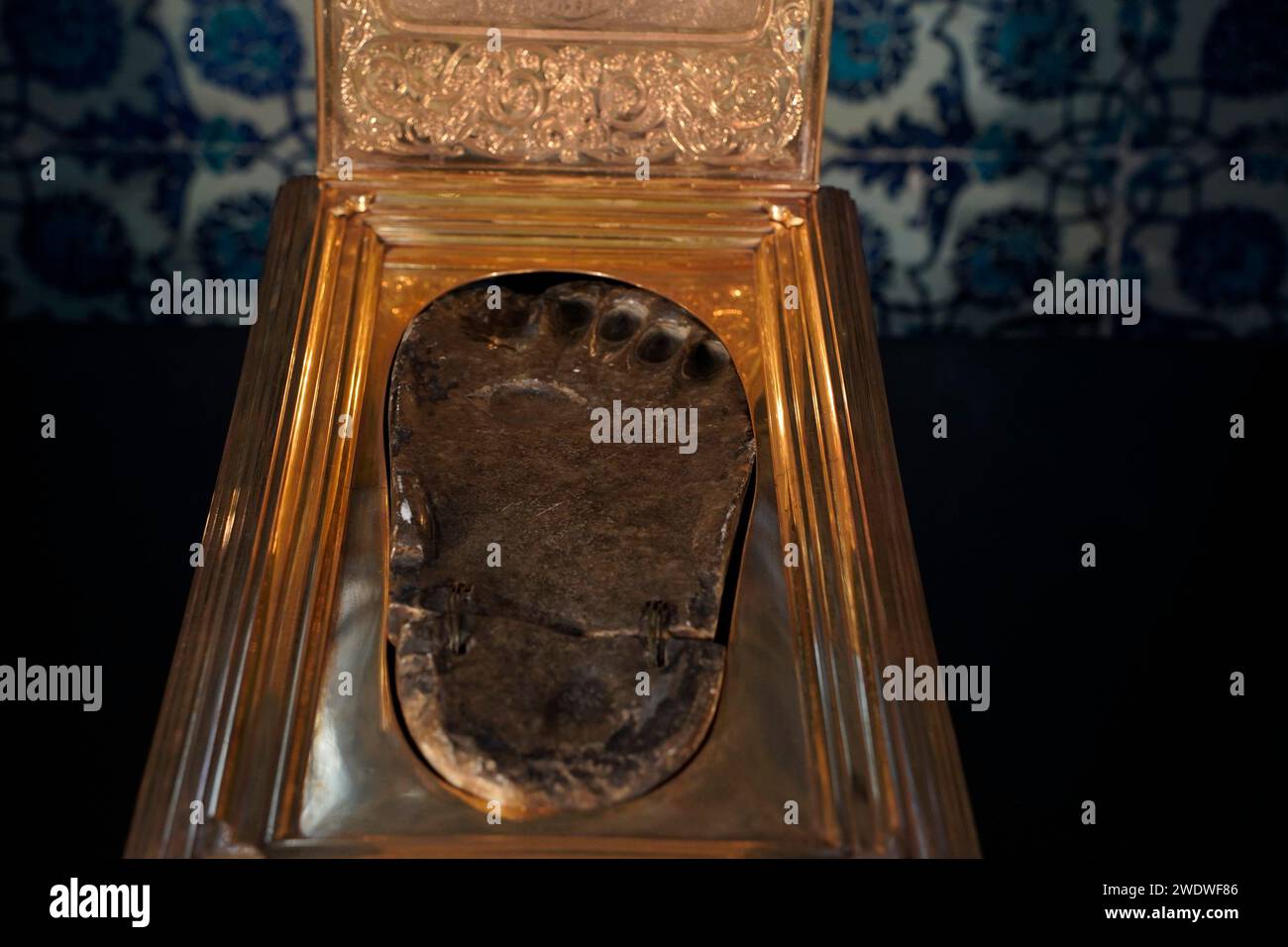 ISTANBUL - TURKEY - JANUARY 5 2024 - Footprint of the Prophet Muhammad ...