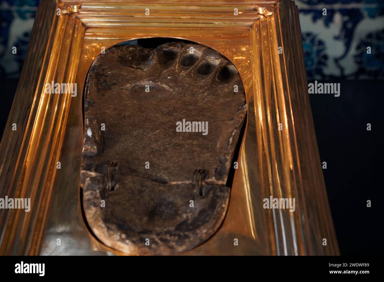 ISTANBUL - TURKEY - JANUARY 5 2024 - Footprint of the Prophet Muhammad ...