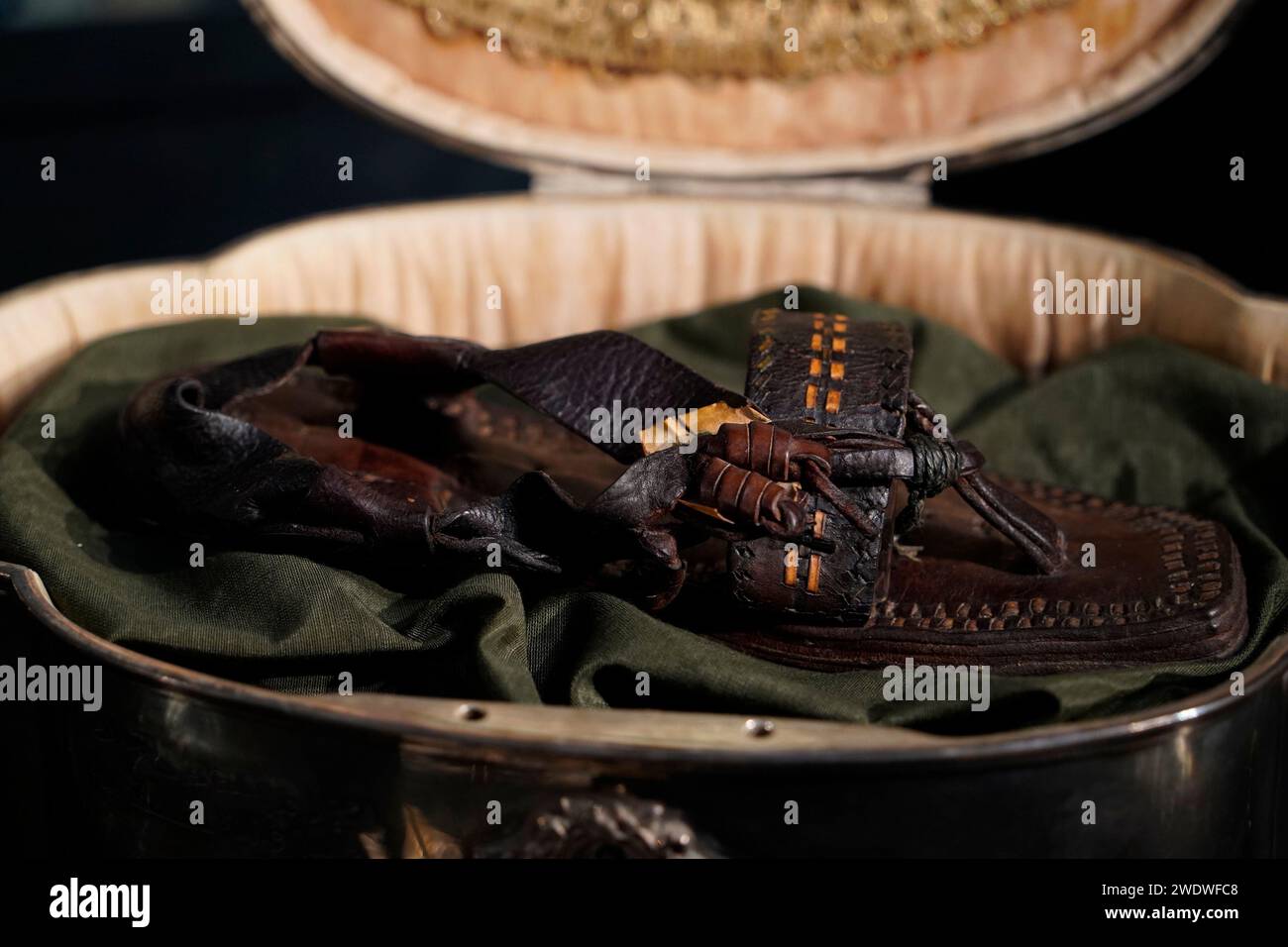 ISTANBUL - TURKEY - JANUARY 5 2024 - Sandal of Prophet Muhammad in the ...