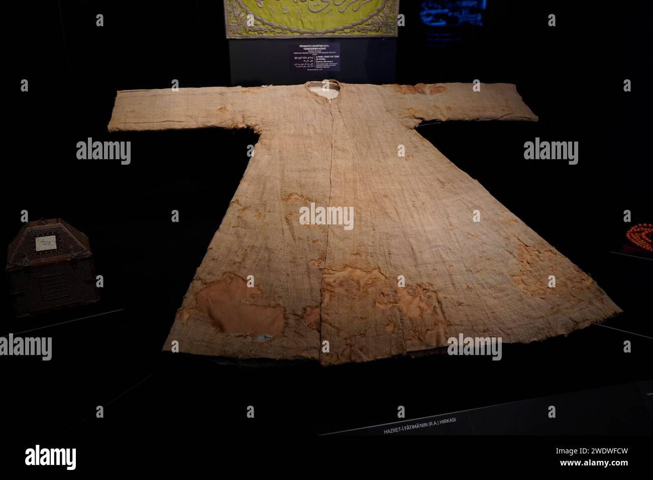 ISTANBUL - TURKEY - JANUARY 5 2024 - Coat of Fatima daughter of Prophet ...