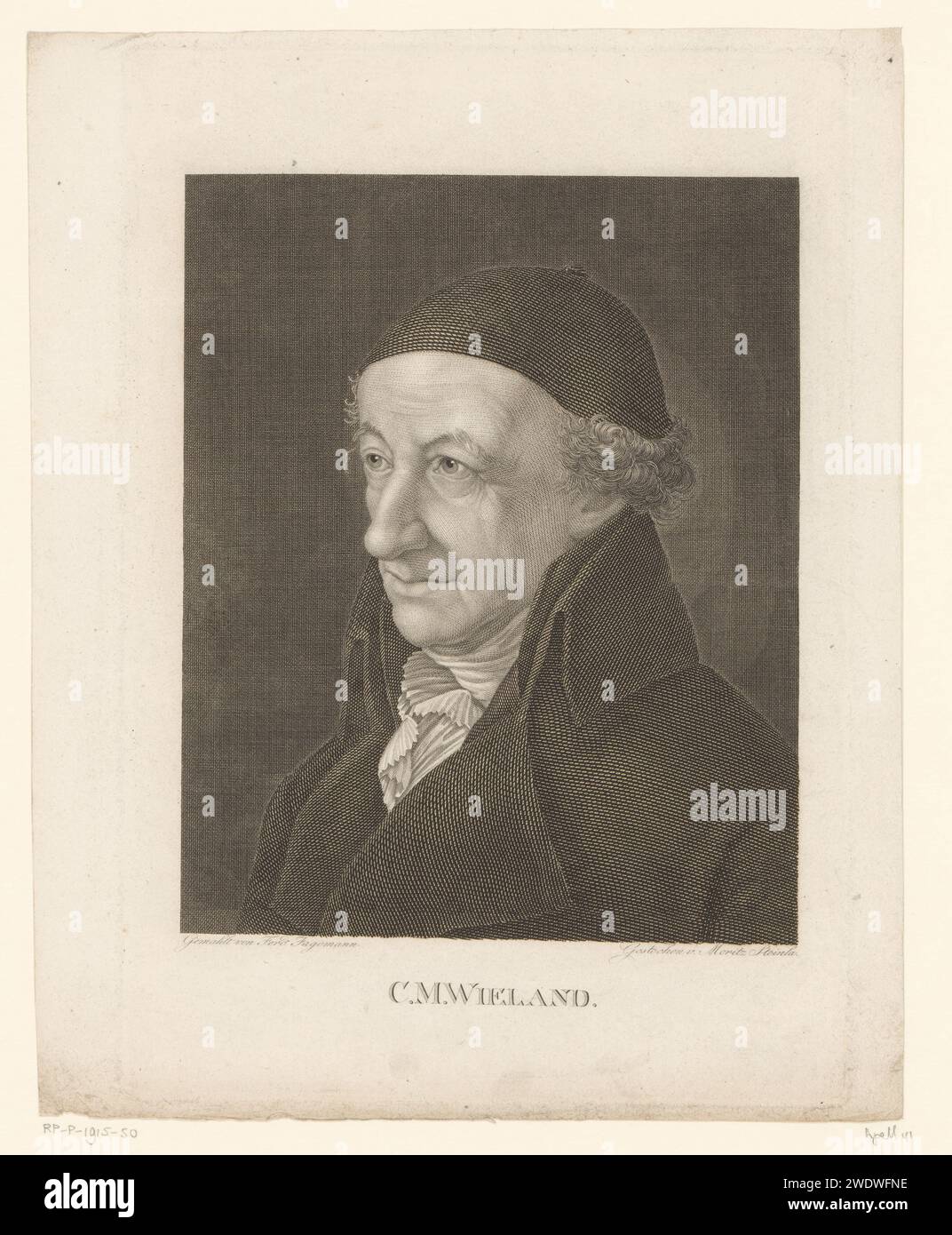 Portrait van Christoph Martin Wieland, Moritz Steinla, after Ferdinand ...