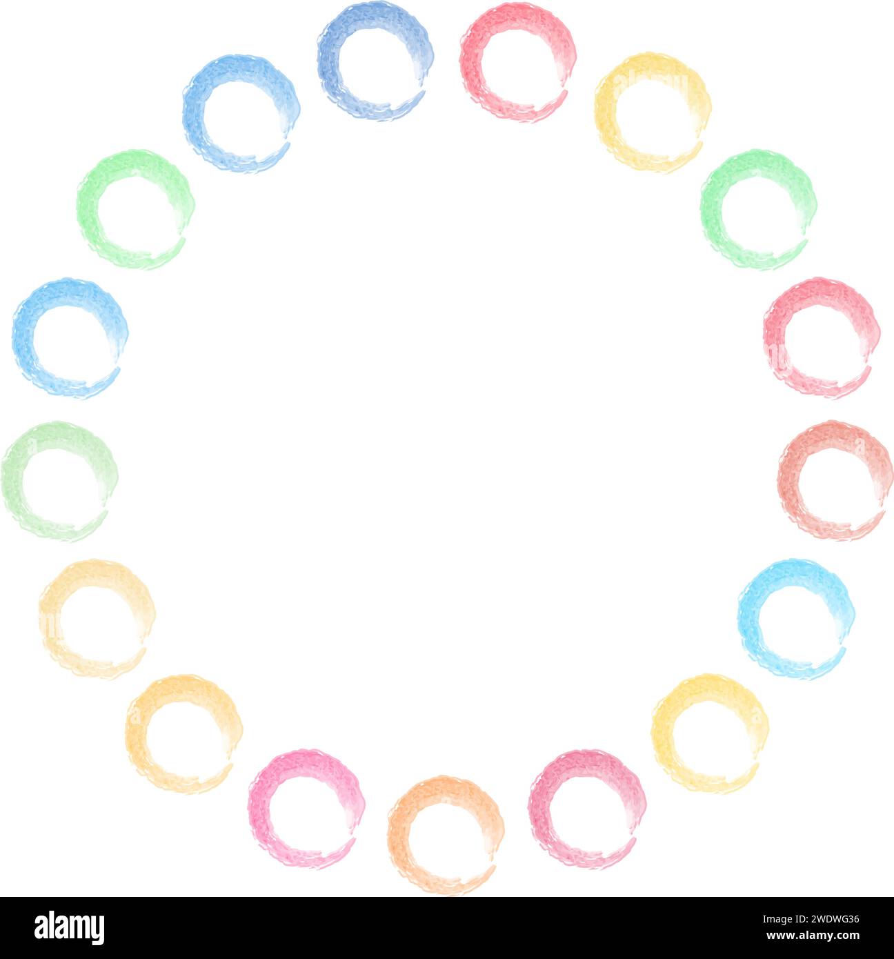 Simple color wheel with SDGs image, analog style, Vector Illustration ...