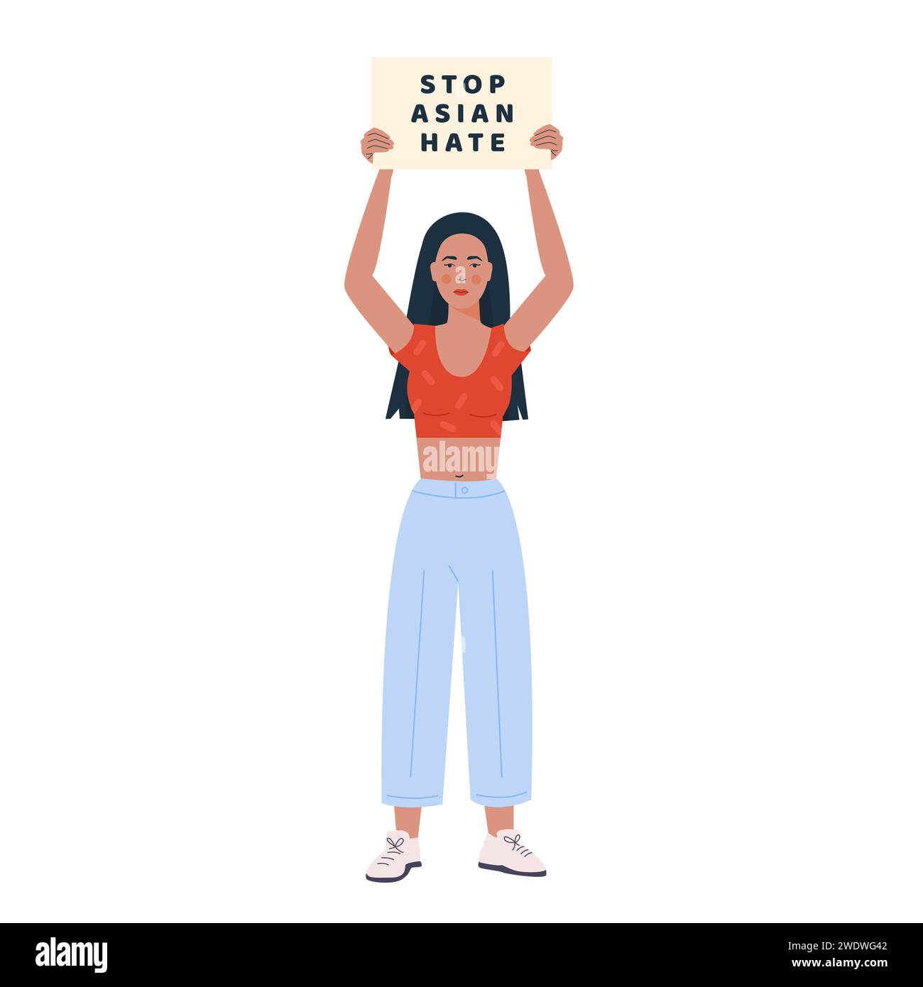 Stop Asian Hate. I am not a virus movement. Banner to support asian ...