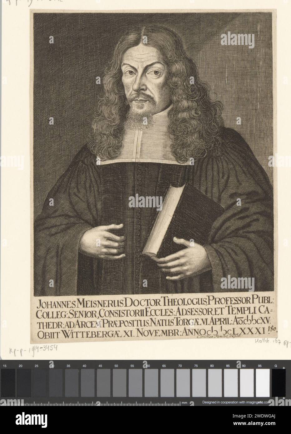 Portrait of Johannes Meisner, Christian Romstet, 1665 - 1721 print ...