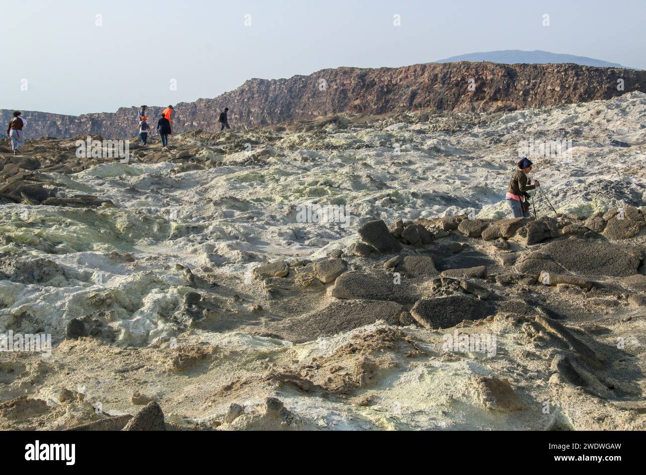 Volcano and lava landscape in the Danakil Desert, Ethiopia The Danakil ...