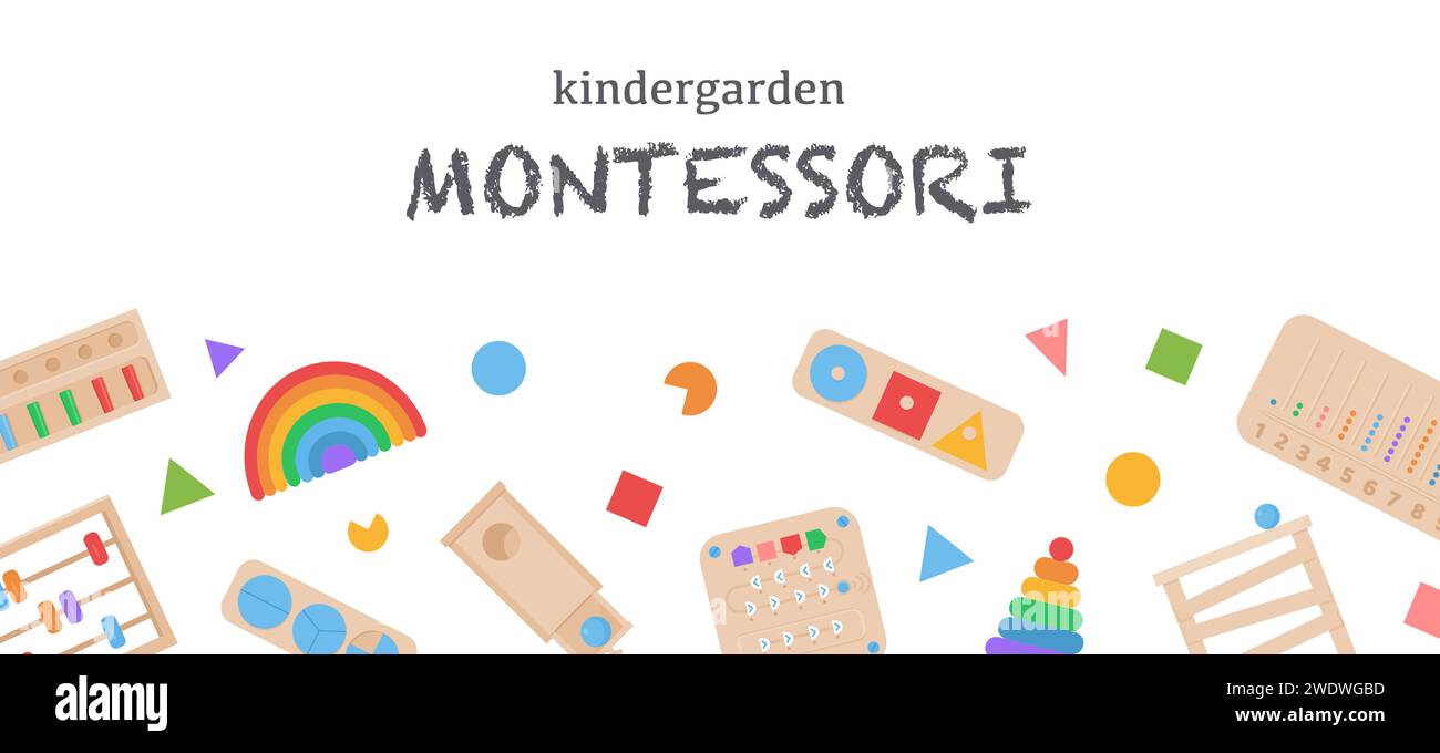 Vector Background with children wooden ecological educational logic ...