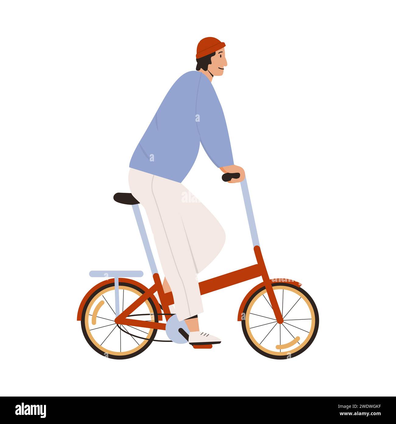 Stylish young man commuting Stock Vector Images - Alamy