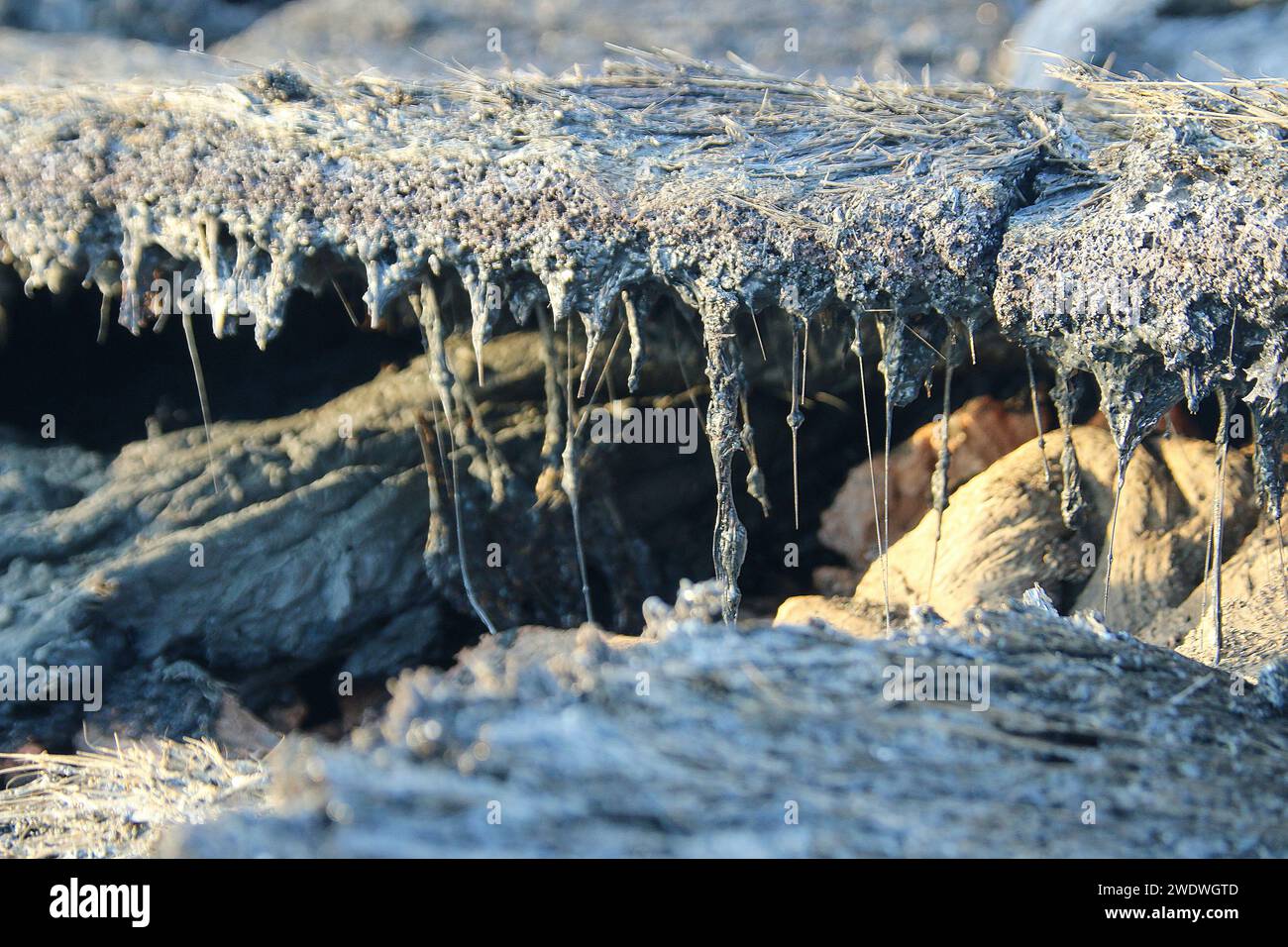 Volcano and lava landscape in the Danakil Desert, Ethiopia The Danakil ...