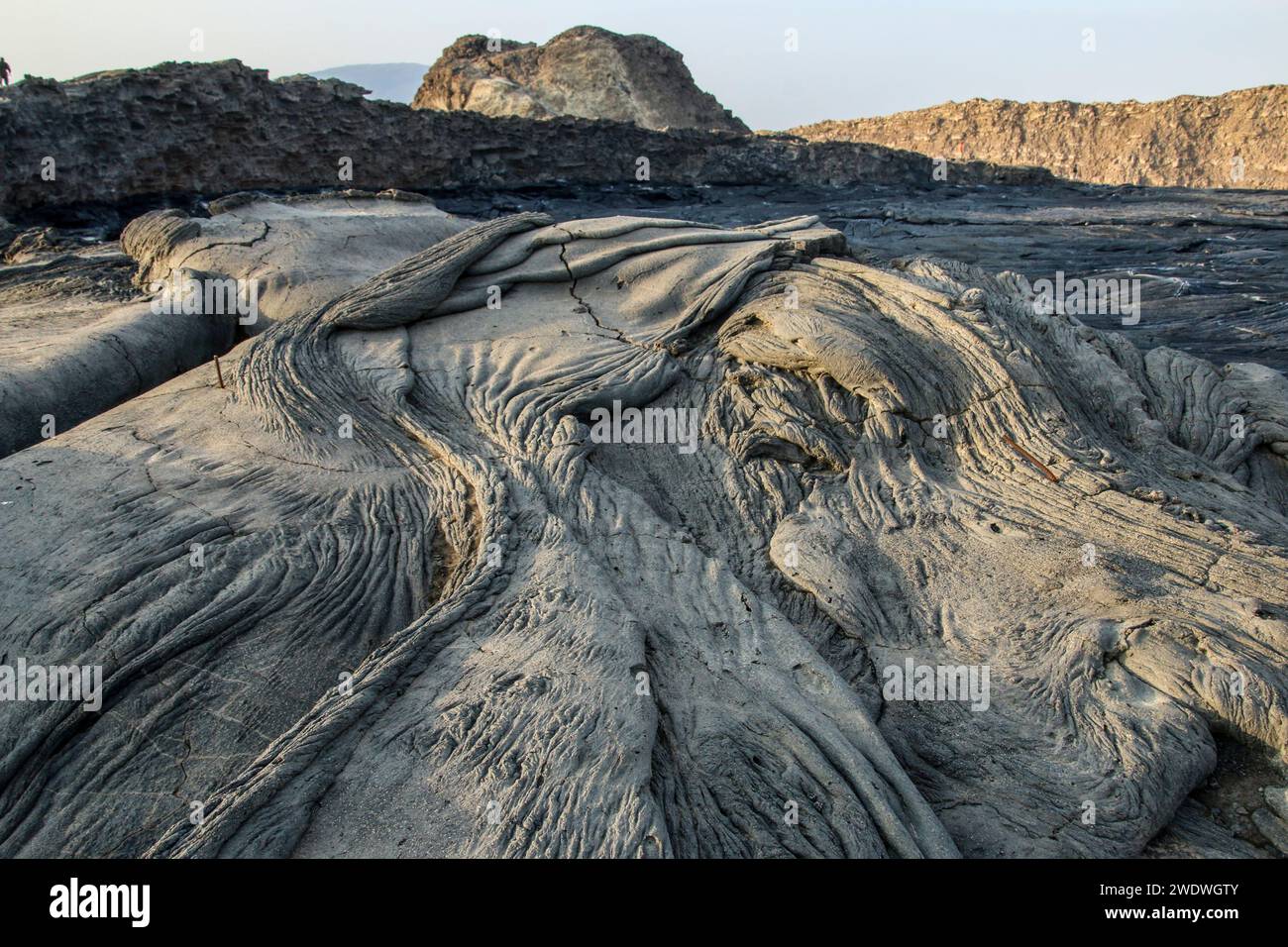 Volcano and lava landscape in the Danakil Desert, Ethiopia The Danakil ...