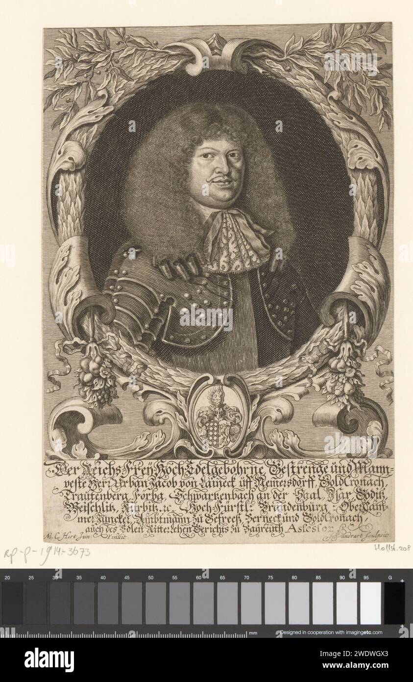 PortraT van Urban Jacob von Laineck, Jakob von Sandrart, After Michael ...