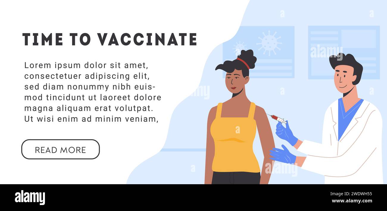 African woman taking Vaccine. Young doctor with syringe and injection ...