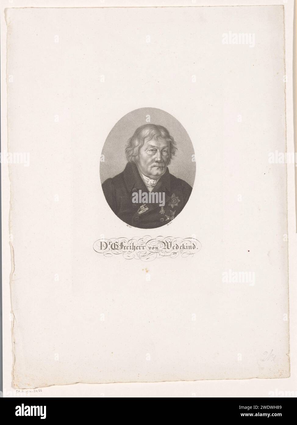 PortraT van Georg Christian Gottlieb, Freiherr von Wedekind, Johann ...