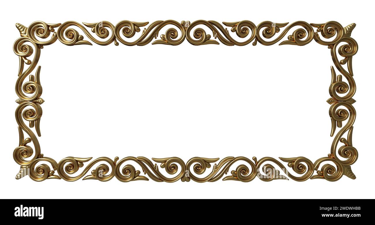 Gold frame border hi-res stock photography and images - Alamy