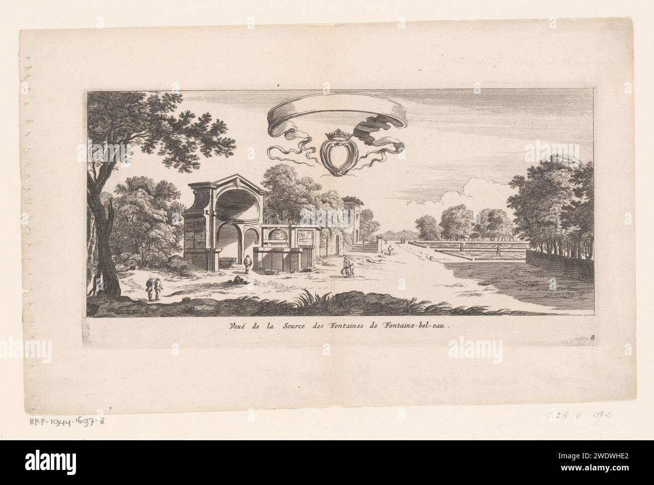 View of the source of the fountains on Fontainebleau, Anonymous ...