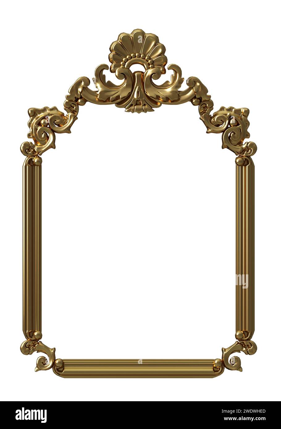 Classic gold frame in the Baroque style Stock Photo - Alamy