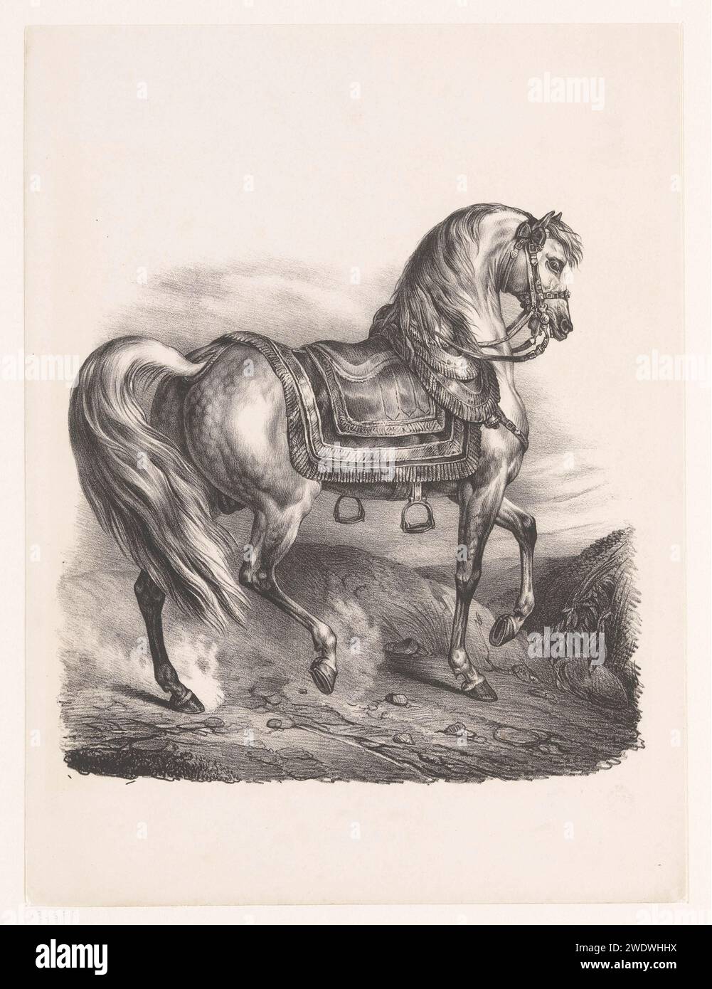 Rijdaard with saddle and stirrups, Victor Adam (Possible), 1811 - 1866 ...